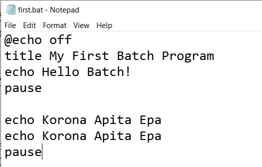 Batch Programming පළමු පාඩම | ElaKiri