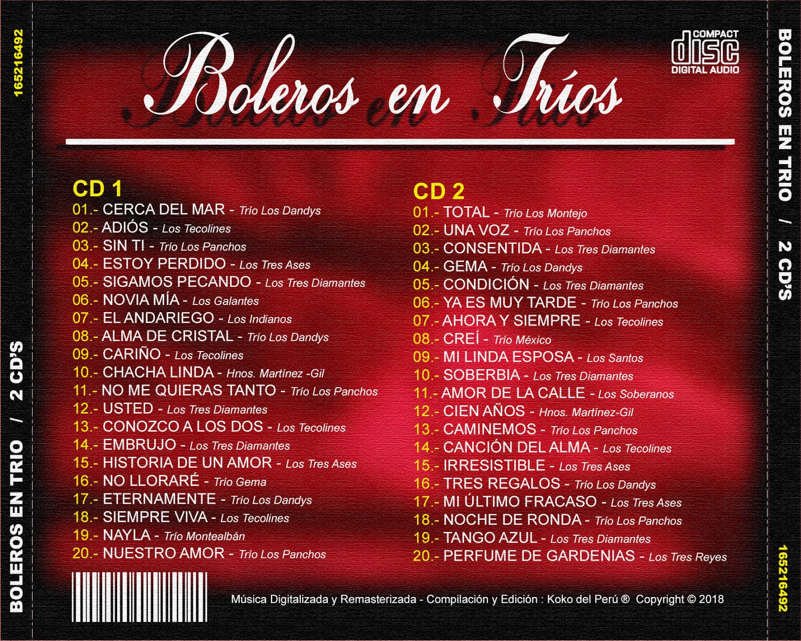 TRIO LOS PANCHOS Y SUS INVITADOS: BOLEROS EN TRIO II - 2 CDs