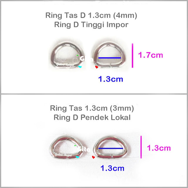 Gita Galeri Rajut: Aksesoris Tas: Pengait, Ring Tas, & Ring Jalan