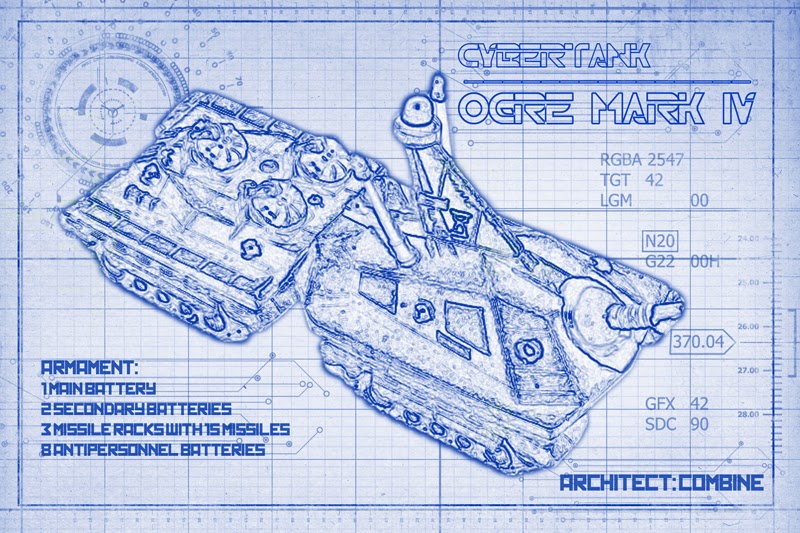 MARTIAN METALS OGRE MK Vb: Snow Tiger Ogre Mark IV