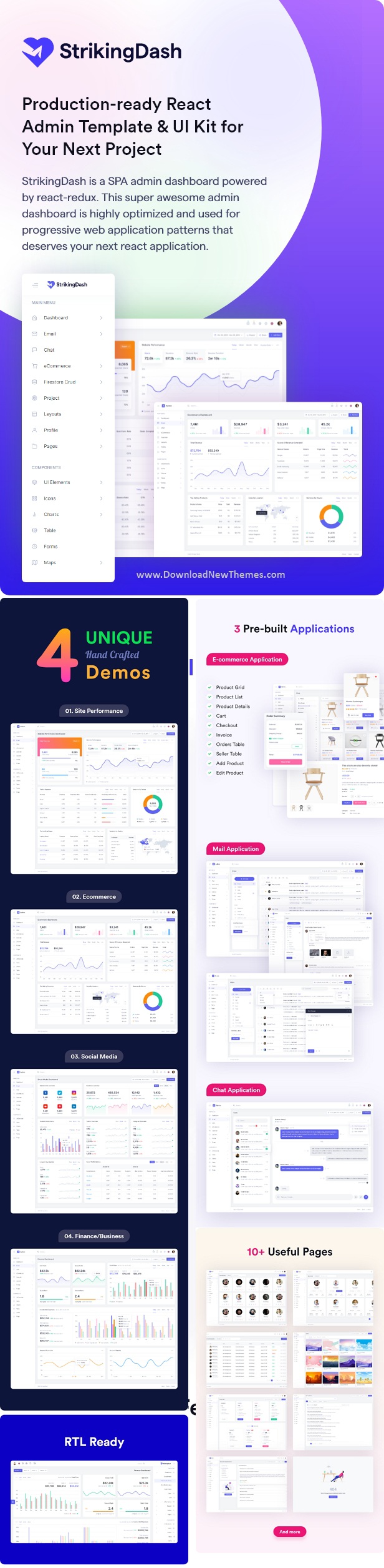 Strikingdash React Admin And Dashboard Template Download New Themes