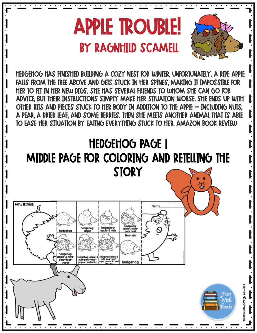 APPLE TROUBLE! BOOK CRAFT ~ Book Units by Lynn