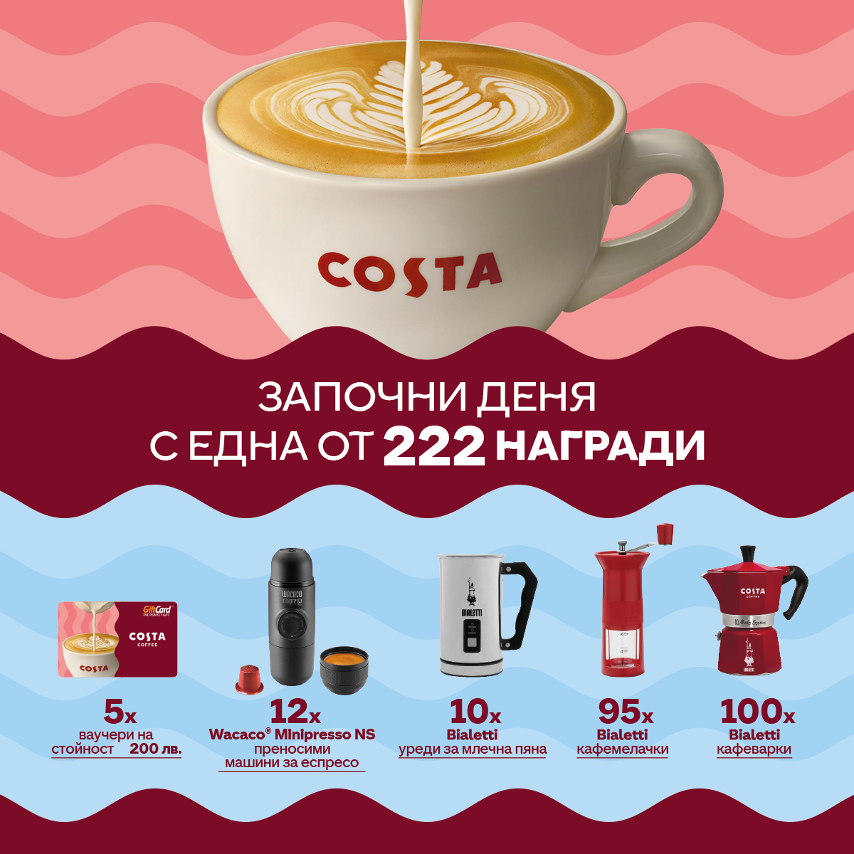 Спечелете подаръчни ваучери, кафемашина, машини за еспресо, кафемелачки ...