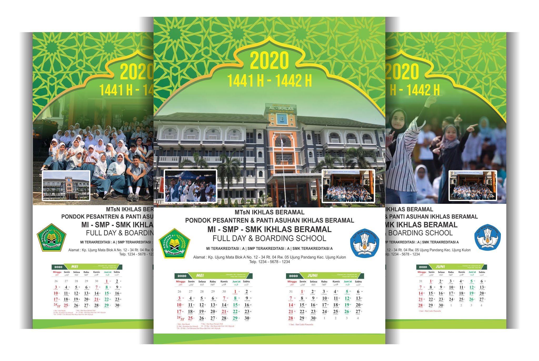 Download Template Kalender 2020 Untuk Sekolah dan Pesantren - IDN GRAFIS