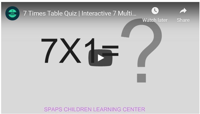 7 Times Table Quiz | Learn 7 Multiplication Table - Learn Online ...