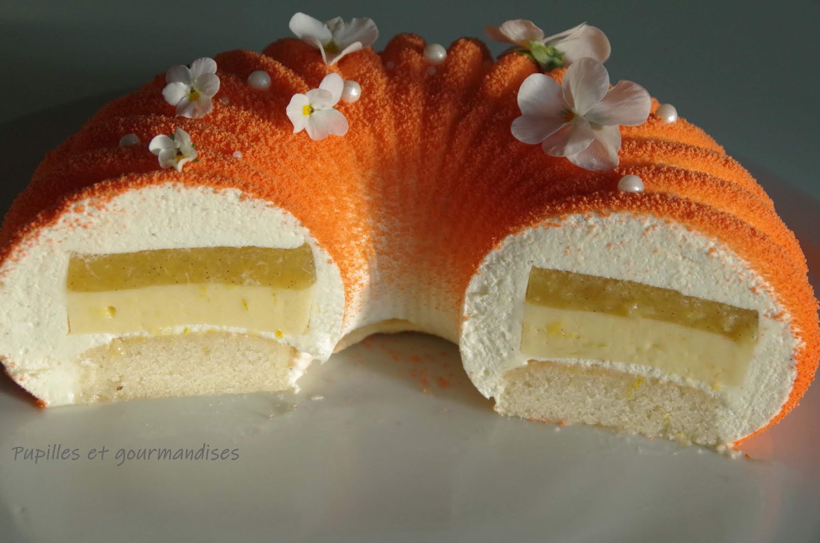 entremets vanille & clémentine