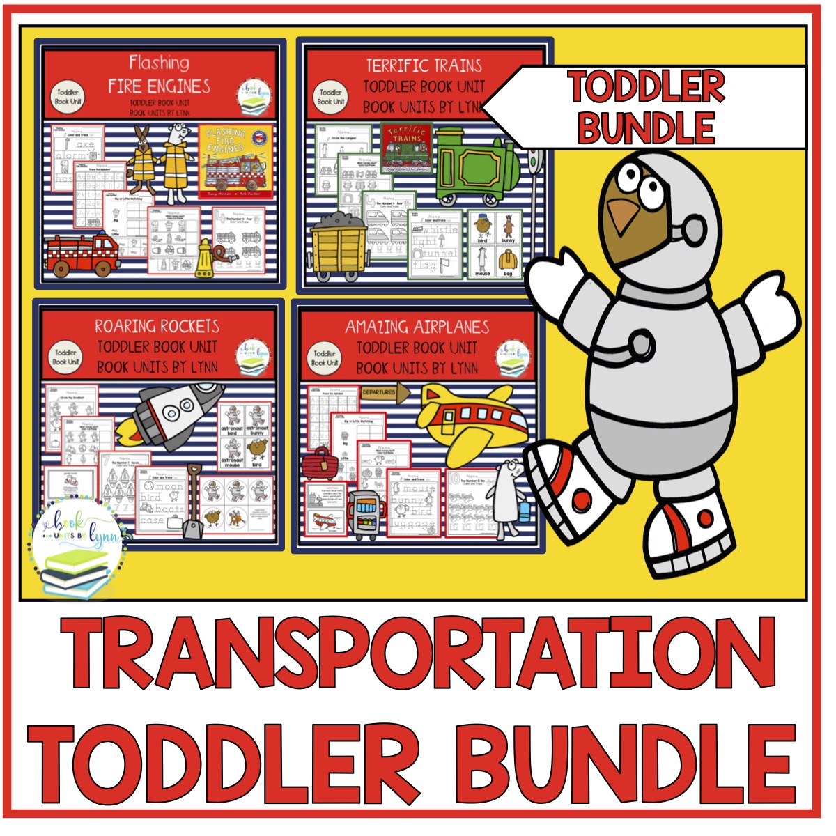 TRANSPORTATION TODDLER BOOK UNIT BUNDLE ~ Book Units by Lynn