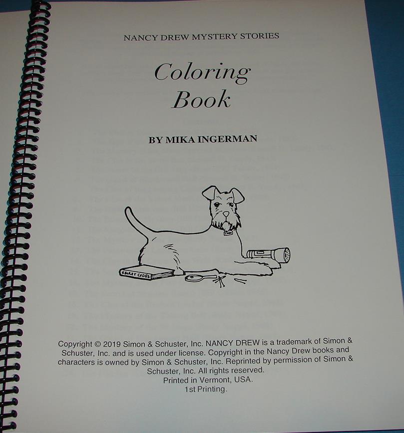 Series Books for Girls: 2019 Nancy Drew Coloring Book by Mika Ingerman