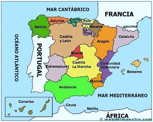 3º DE PRIMARIA: COMUNIDADES AUTÓNOMAS ESPAÑOLAS