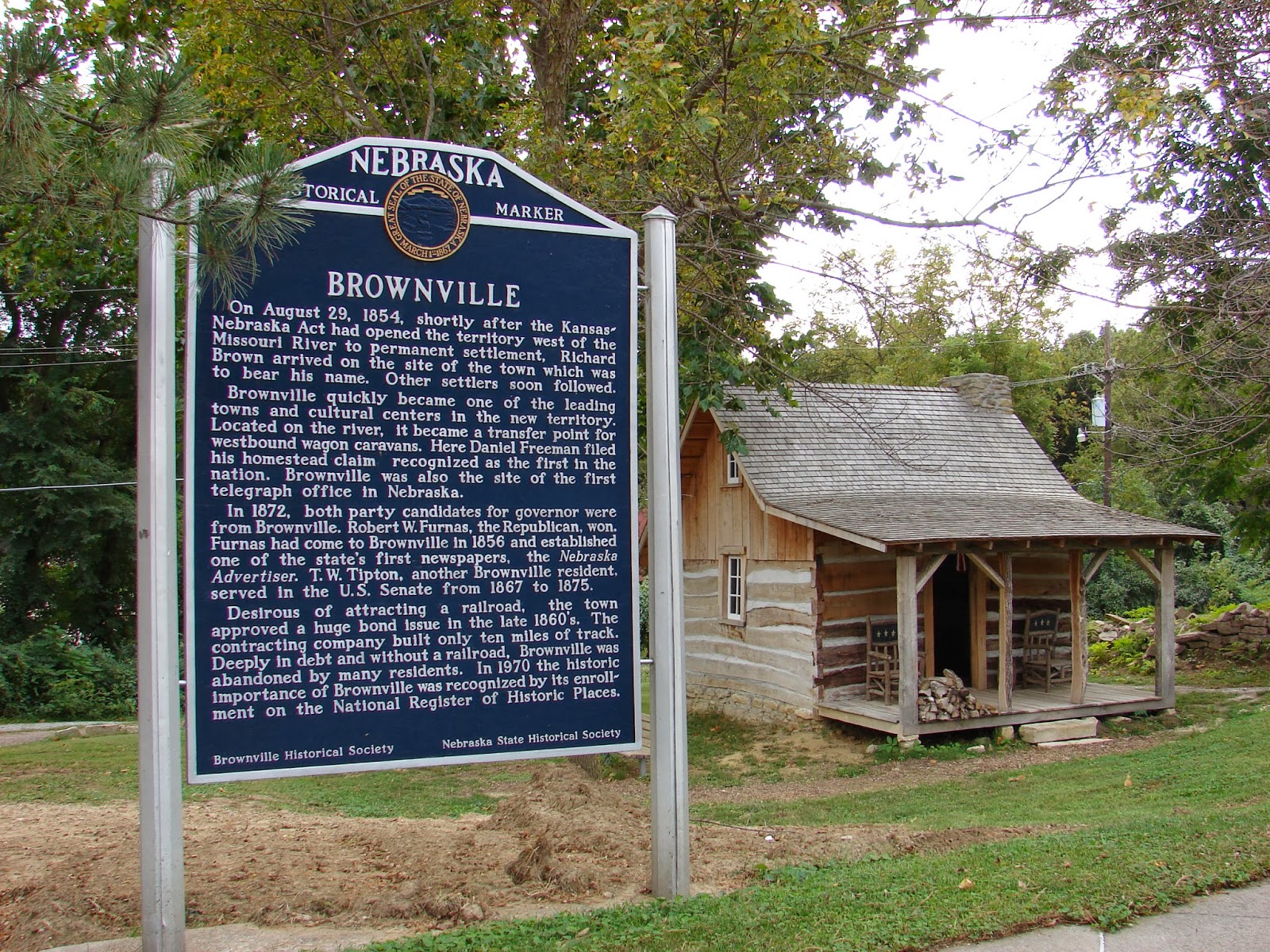 Sandra Scott's Travel Columns: Brownville, Neberaska is an ...