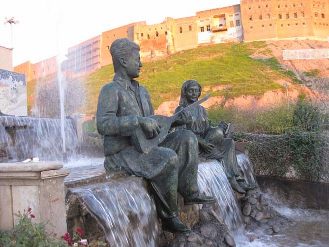 kurdistanart: Statues and fountains Near the citadel of Erbil (Hawler ...