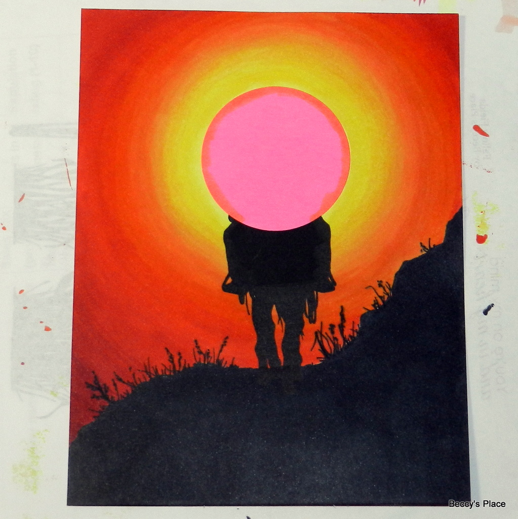 Beccy's Place: Colouring a Sunset