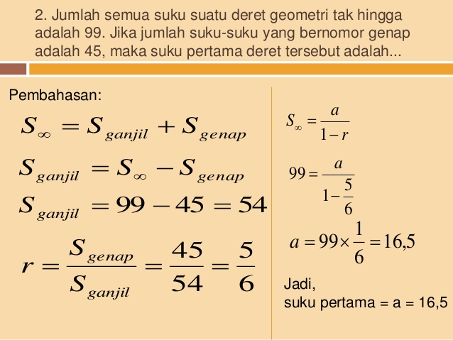 SMK BERDIKARI JEMBER on the blog: MATEMATIKA 10 : Deret Geometri Tak Hingga