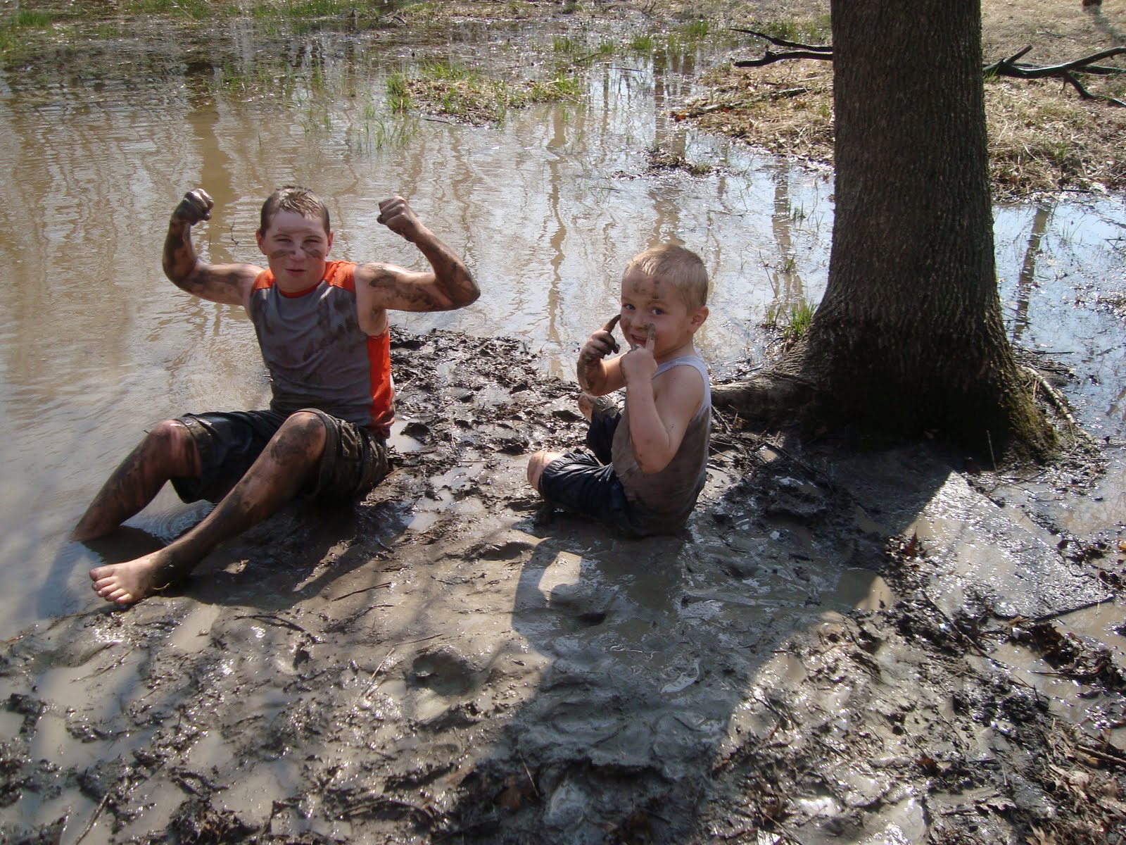 Life with four boys...coffee please!: It's Spring Break - Swamp (Mud ...