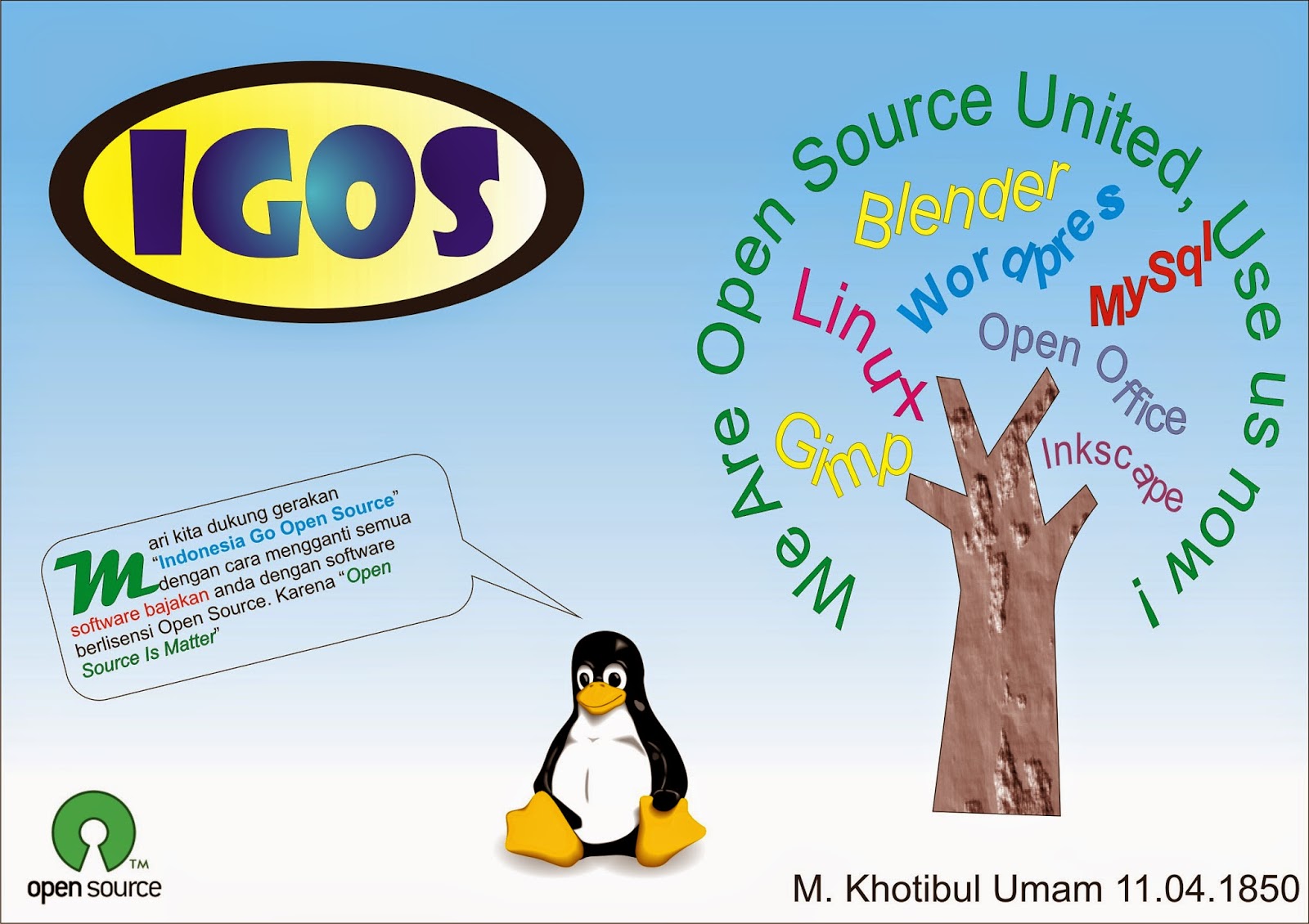 Poster dan Banner Open Source - IGOS Borneo