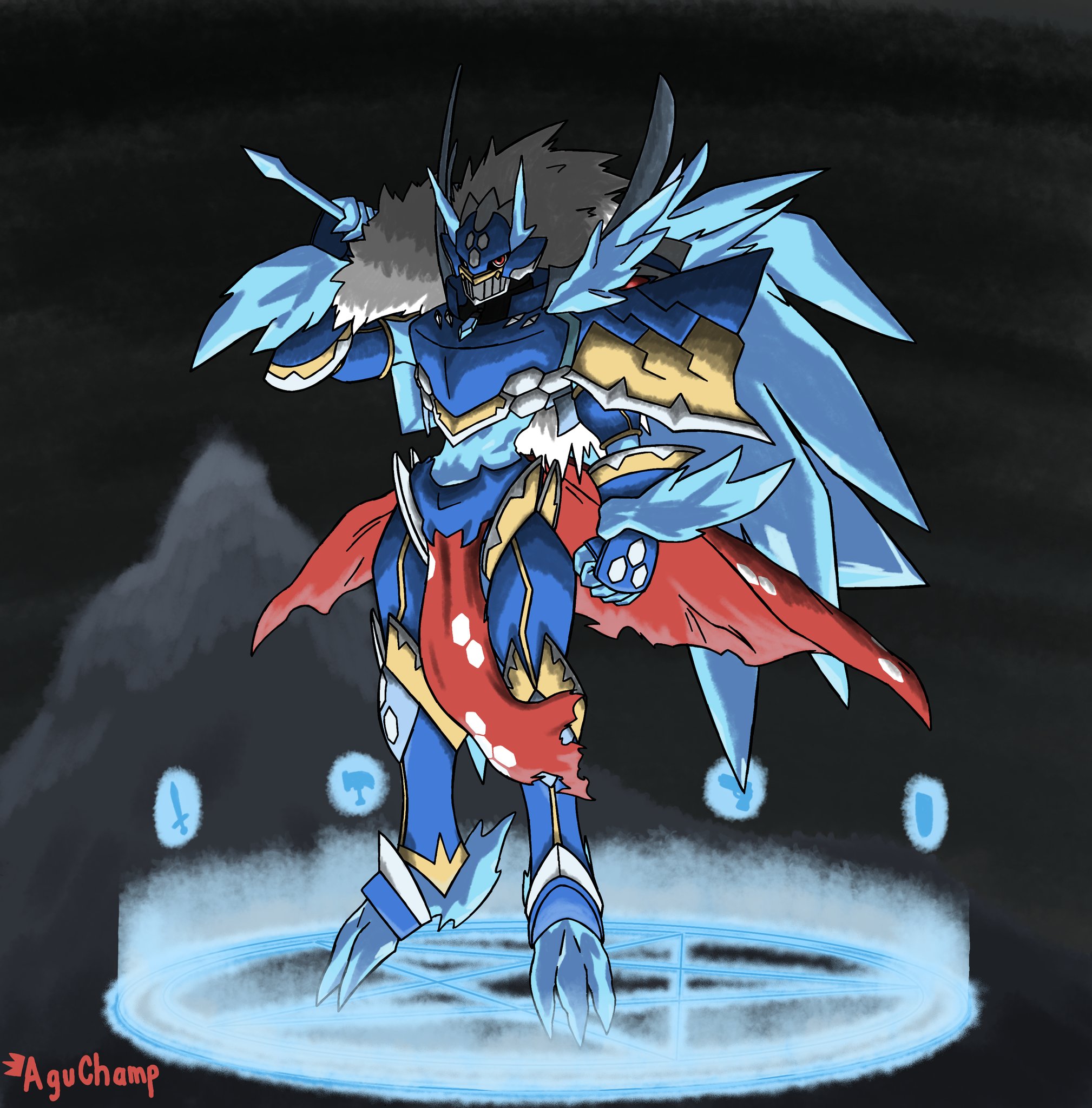 [Linhas Evolutivas] Blucomon from Hexeblaumon ~ MEU×DIGIMON