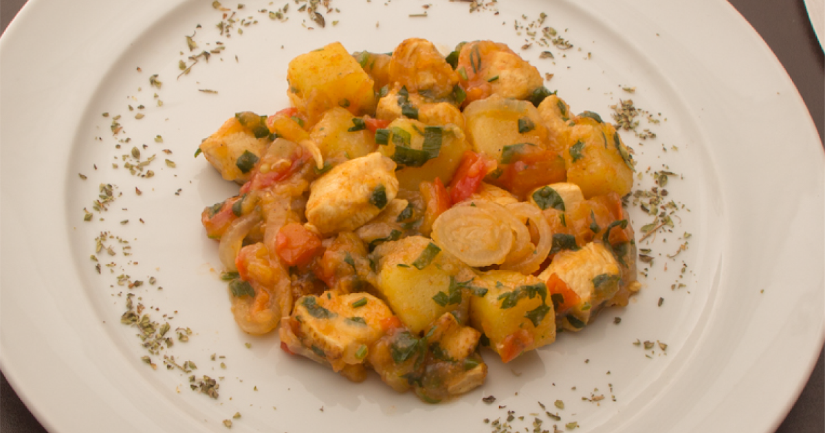 Receitas Spa Med - Frango em Cubos com Batata Doce