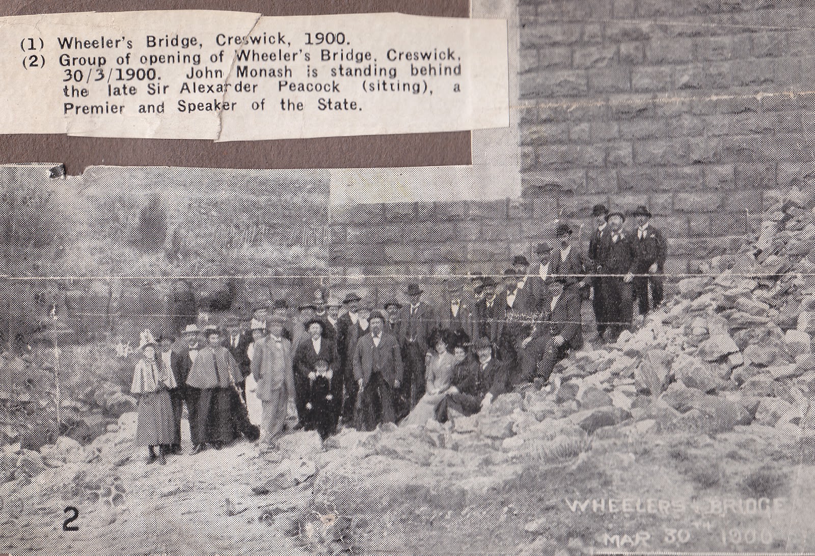 Strong Foundations: Opening of Wheelers Bridge, Creswick 1900