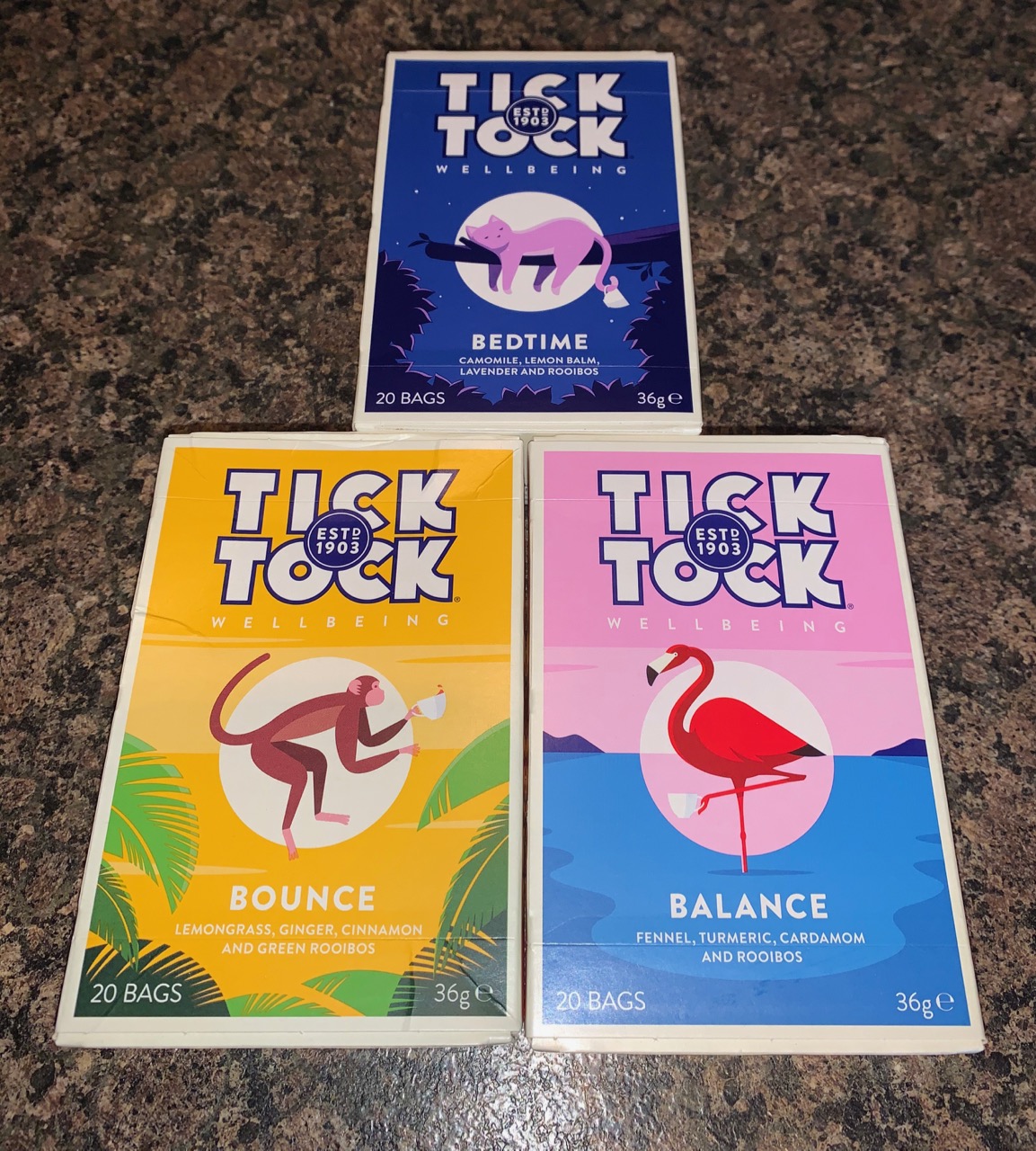 FOODSTUFF FINDS: Tick Tock Wellbeing teas (Degusta) By @SpectreUK