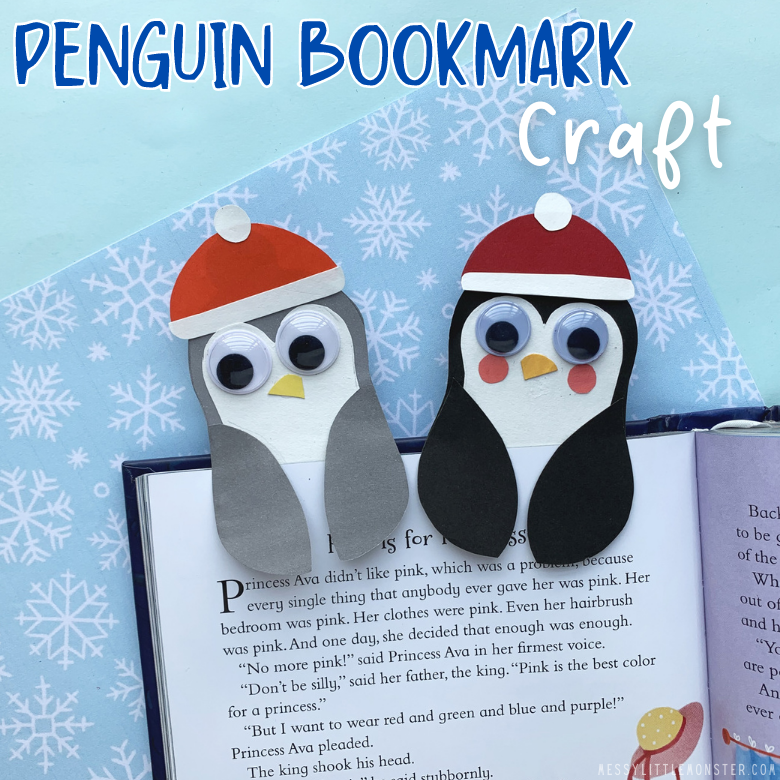Penguin Bookmark Craft - Messy Little Monster