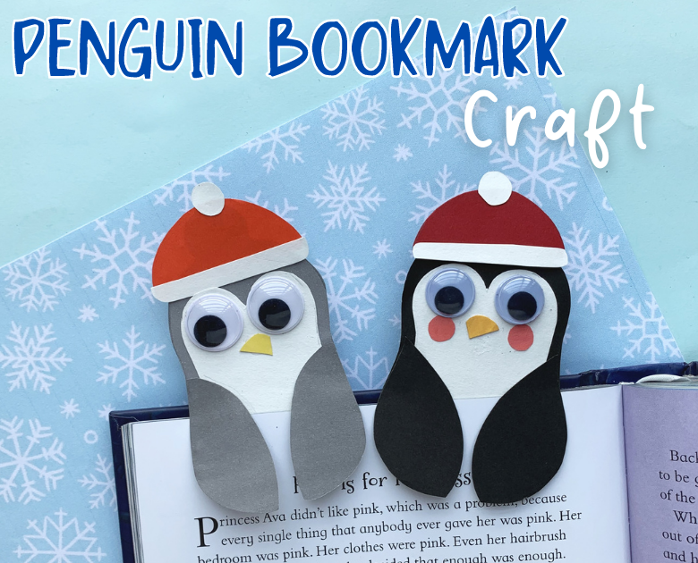 Penguin Bookmark Craft - Messy Little Monster