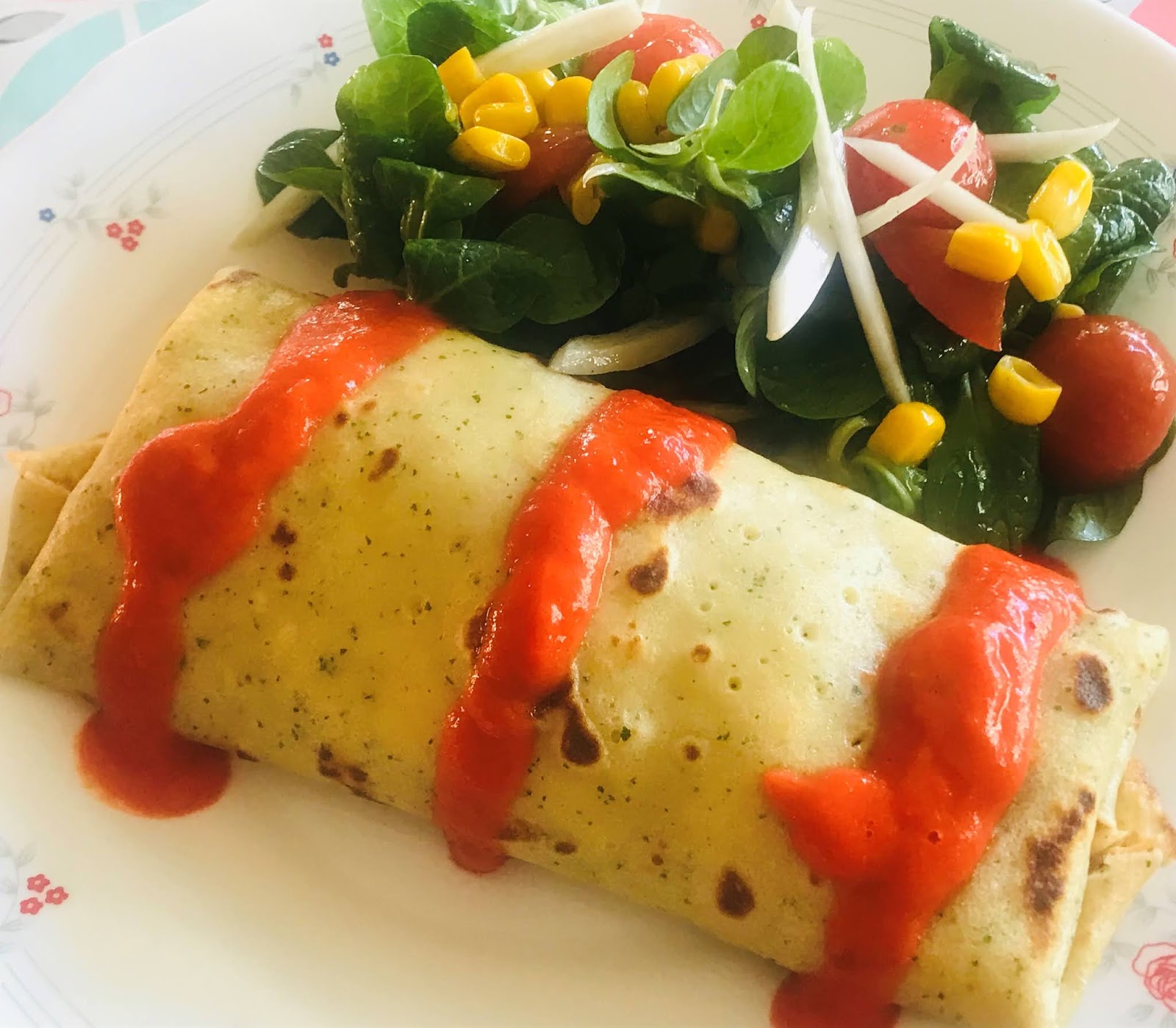 Laura y sus cacharros: Crepes rellenos de verduras y atún