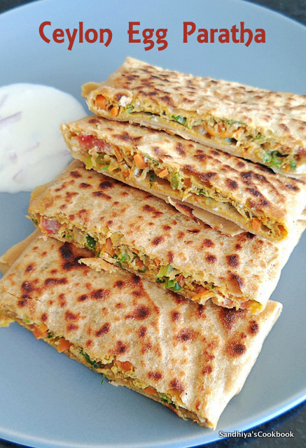 Sandhiya's Cookbook: Srilankan Egg Parotta | Ceylon Paratha | Egg ...