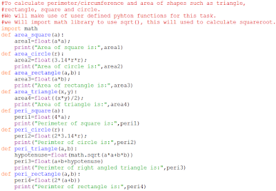 TECH GARCON: To calculate perimeter/circumference and area of shapes ...