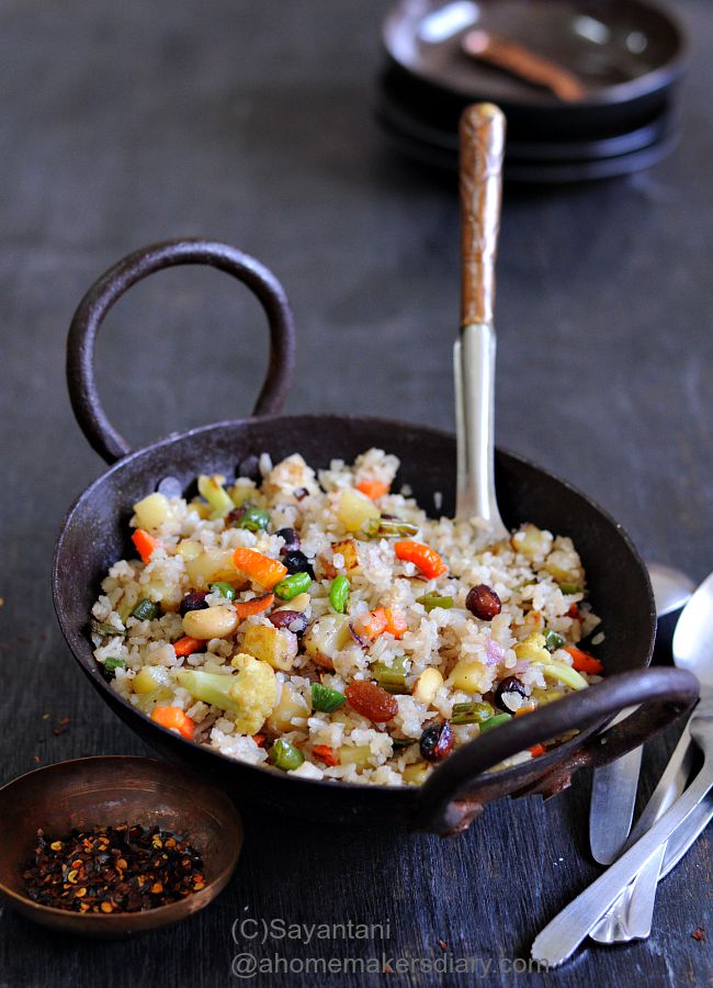 Chirer Polao (Beaten rice with veggies) and Bengali Breakfast - A ...