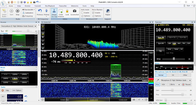 F6HFH - RC.F6KBK ******: SDR Console, 3D Waterfall version V3.0.28