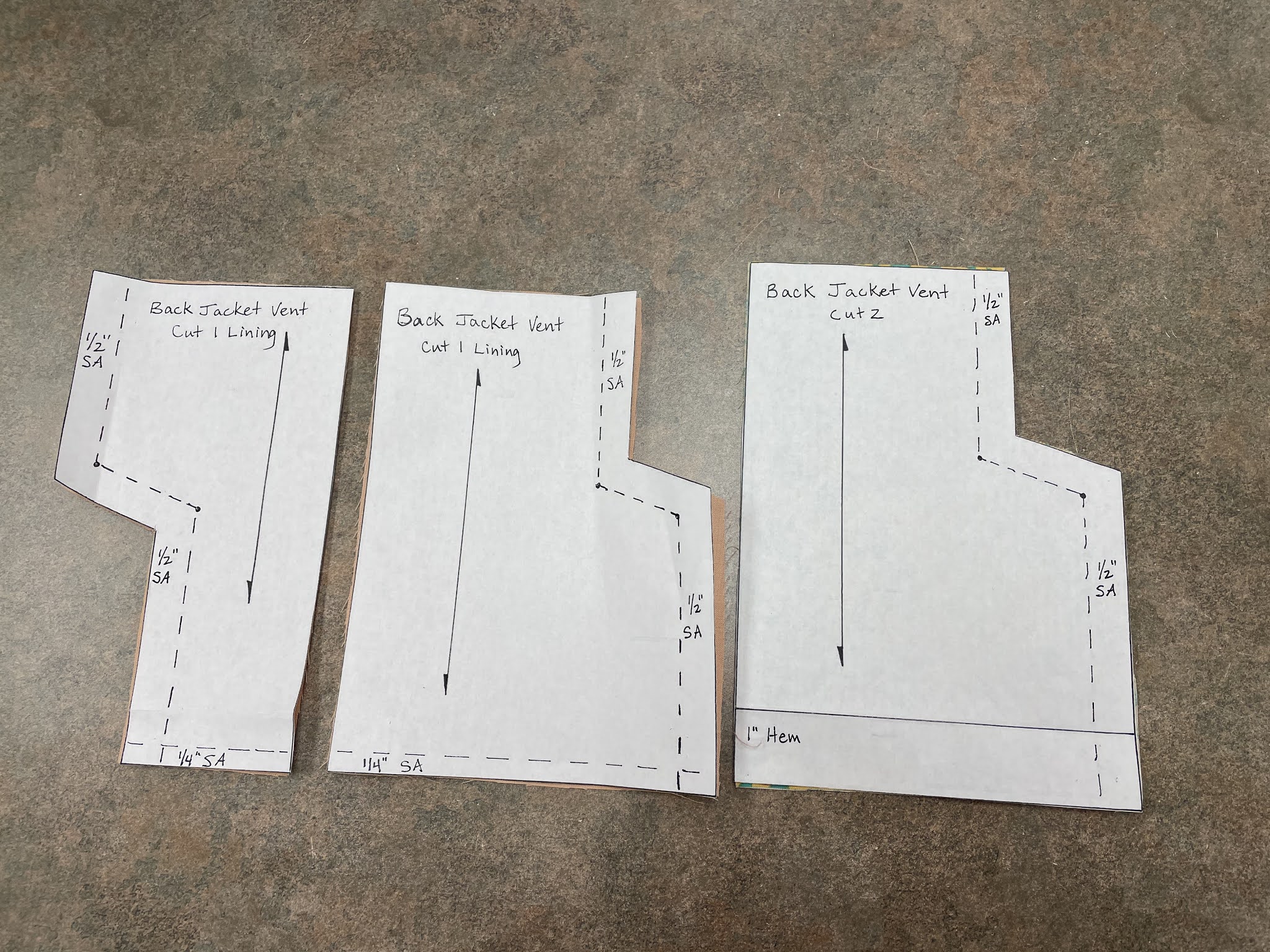 sewcreatelive: Jacket Back Vent with Lining (A Sample)