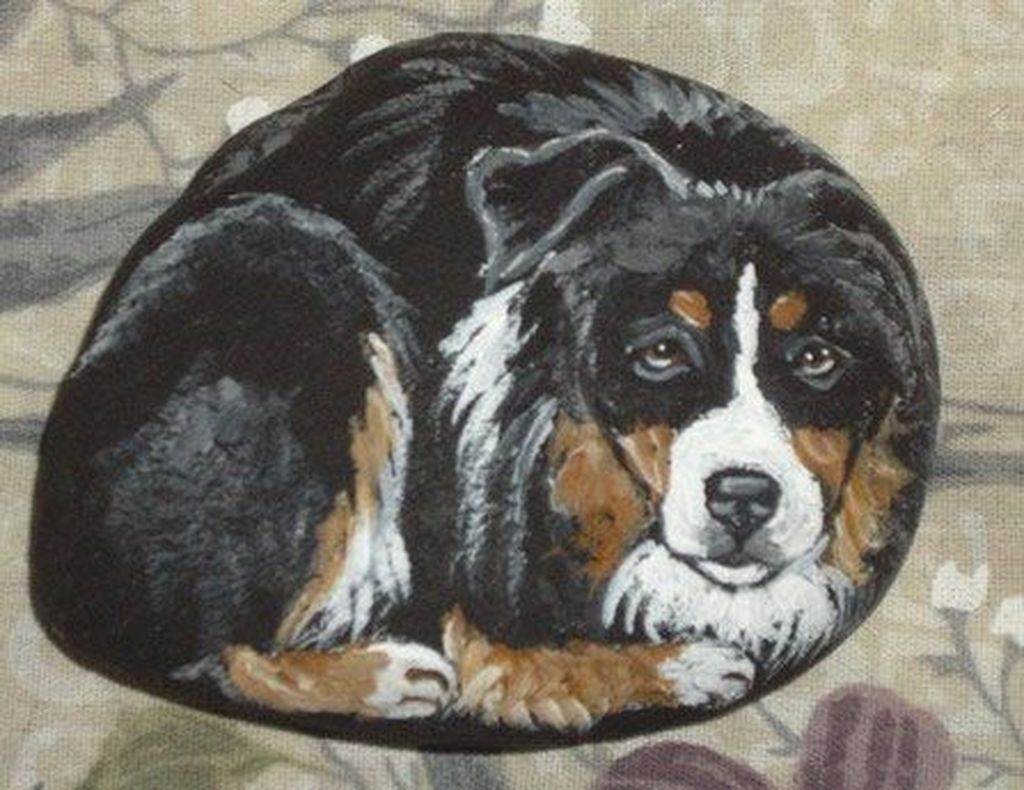 40+ Cute Diy Painted Rocks Ideas With Animals Dogs For Summer | ARA HOME