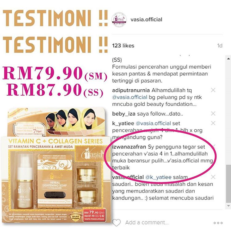 VITAMIN C + COLLAGEN SERIES (SET RAWATAN PENCERAHAN & AWET MUDA) V'ASIA ...