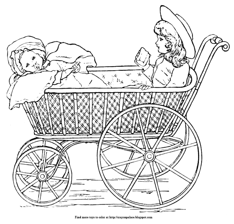 Stroller Coloring Pages