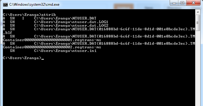 Hack: ATTRIB Command