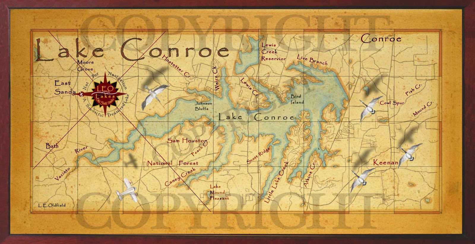 BaitRageous: Map of Beautiful Lake Conroe in East Texas!