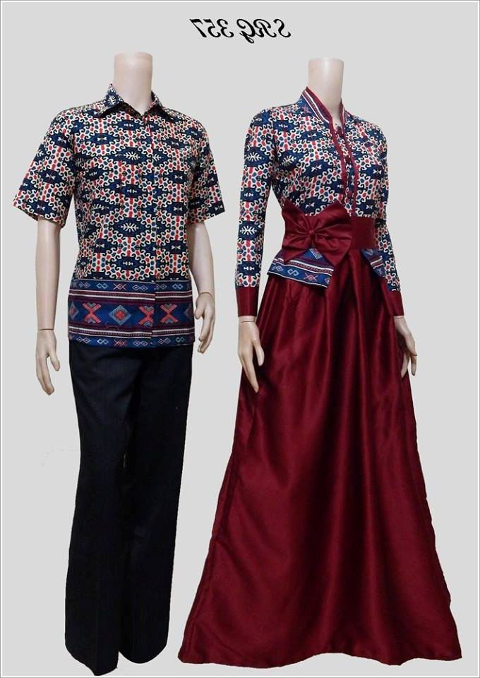 Model Baju Batik Muslim Couple Modern 2016 - Busana Indonesia
