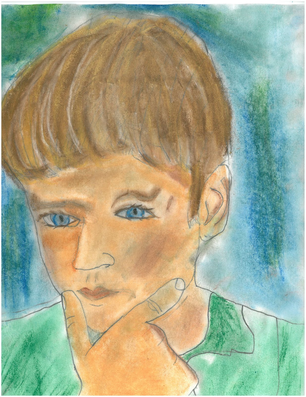 Art Happenings: Third Grade Pastel Self-Portraits