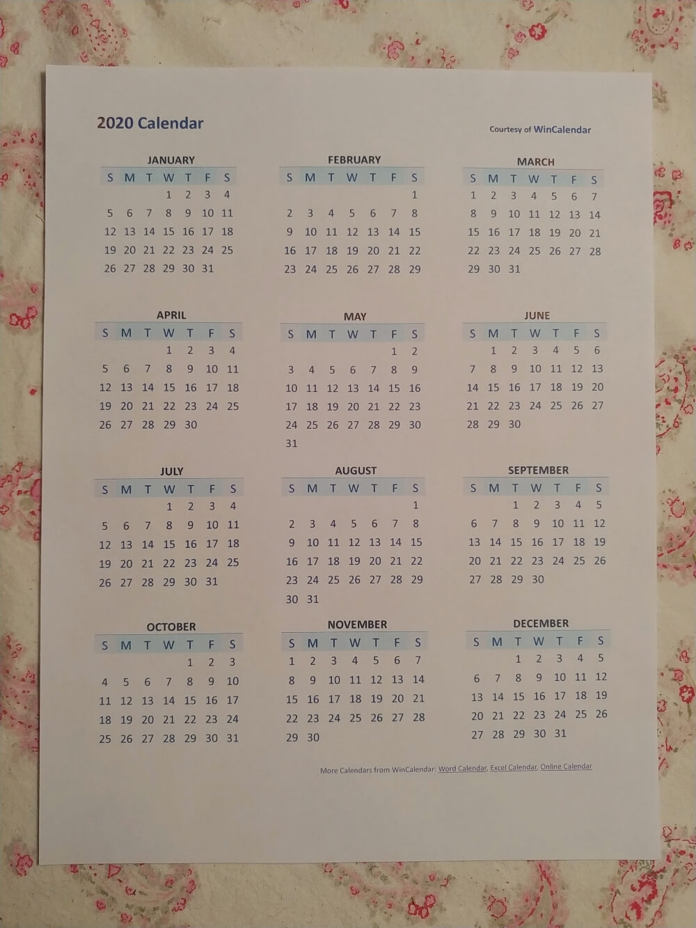 Upcycled Children's Book Calendar - Little Vintage Cottage