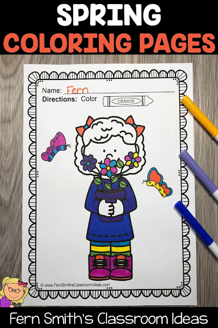 Ready for Some New Spring Coloring Pages For Your Classroom? - Fern ...