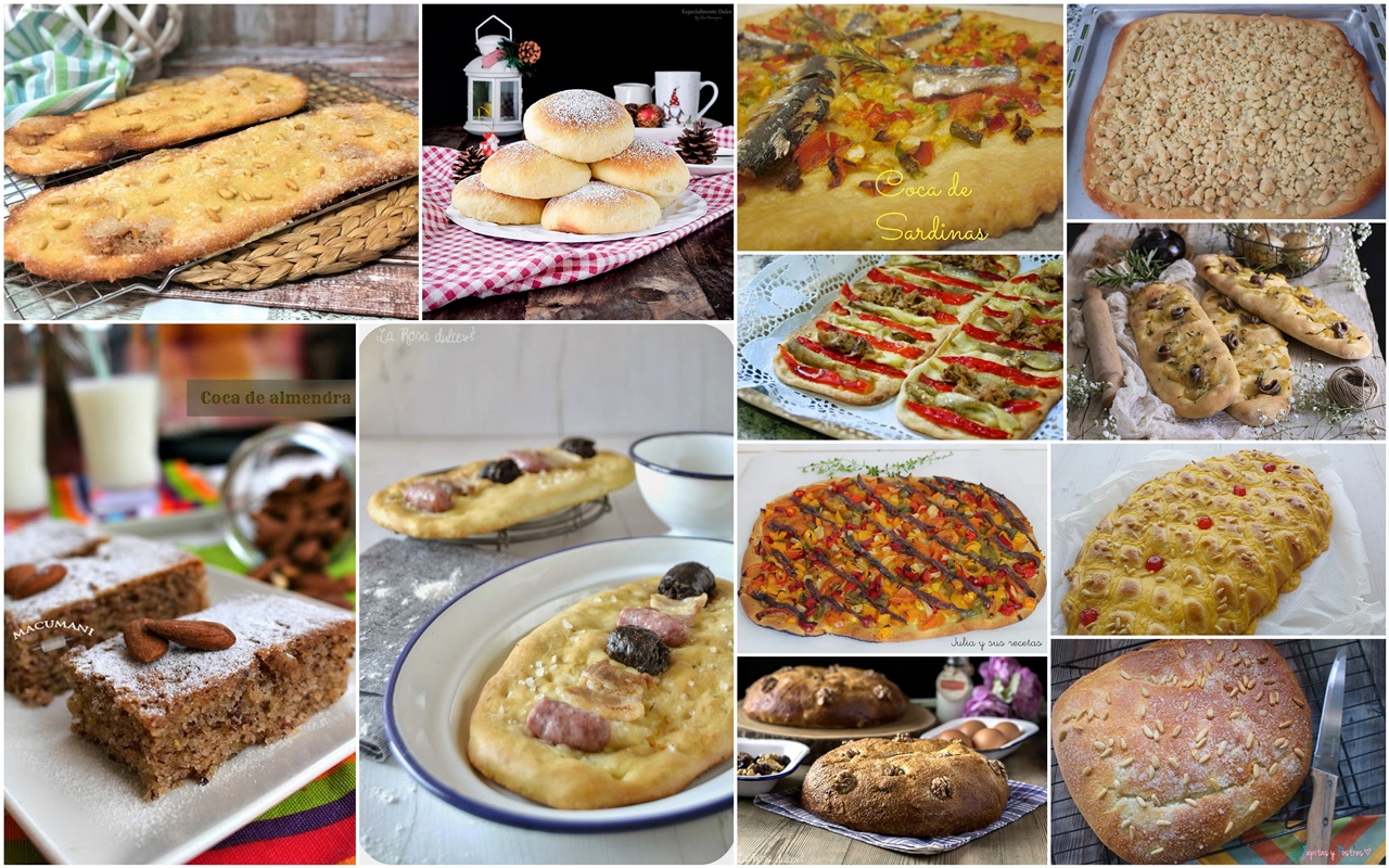 JULIA Y SUS RECETAS: Cocas impresionantes, duces y saladas