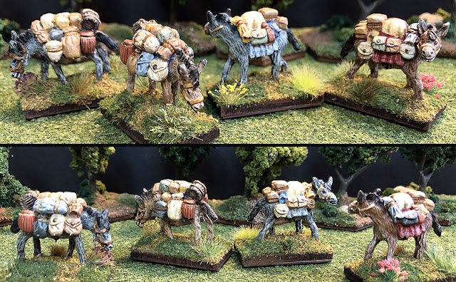 Lead Legionaries: Pack Mules with Handlers in 28mm