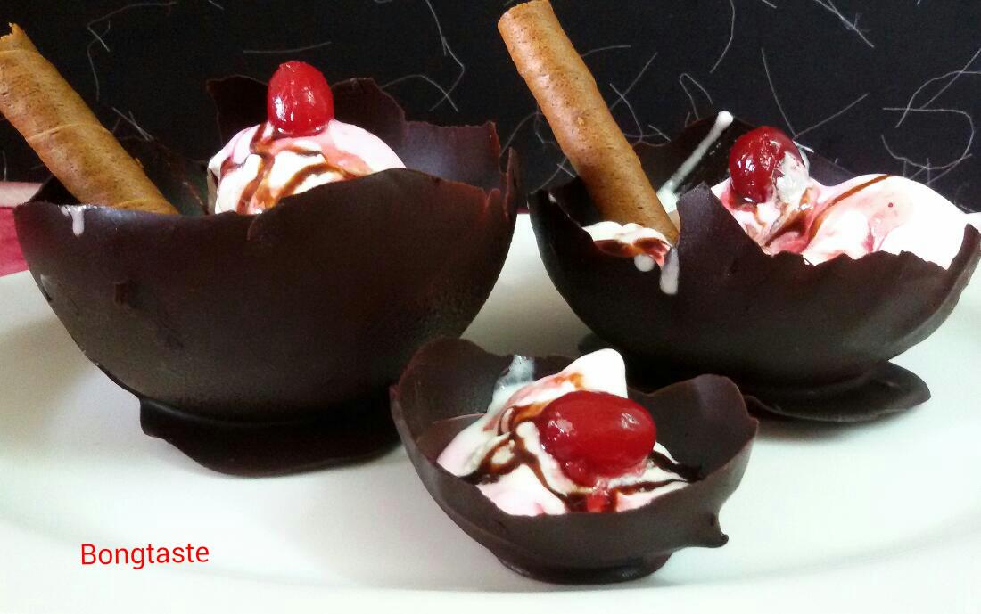 Bongtaste : EDIBLE CHOCOLATE BOWLS(HOW TO MAKE CHOCOLATE BOWLS USING ...