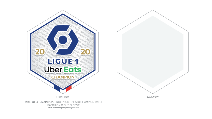 Football teams shirt and kits fan: PSG 2020 Ligue1 Uber Eats Champion Patch