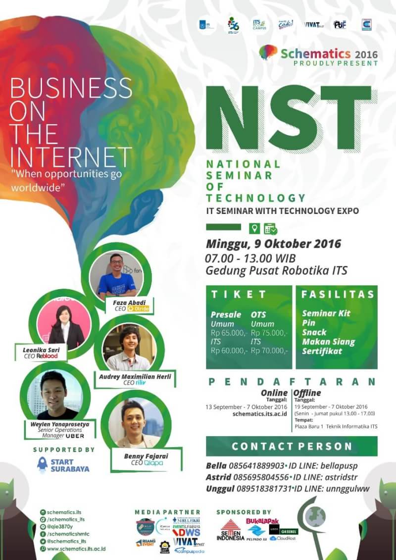 Schematics ITS 2016 : National Seminar of Technology - Business On Internet