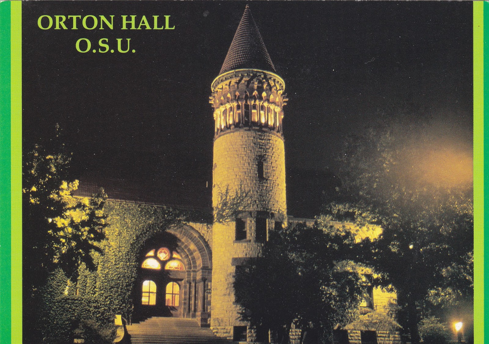 One Postcard a Day: Orton Hall at OSU, Ohio