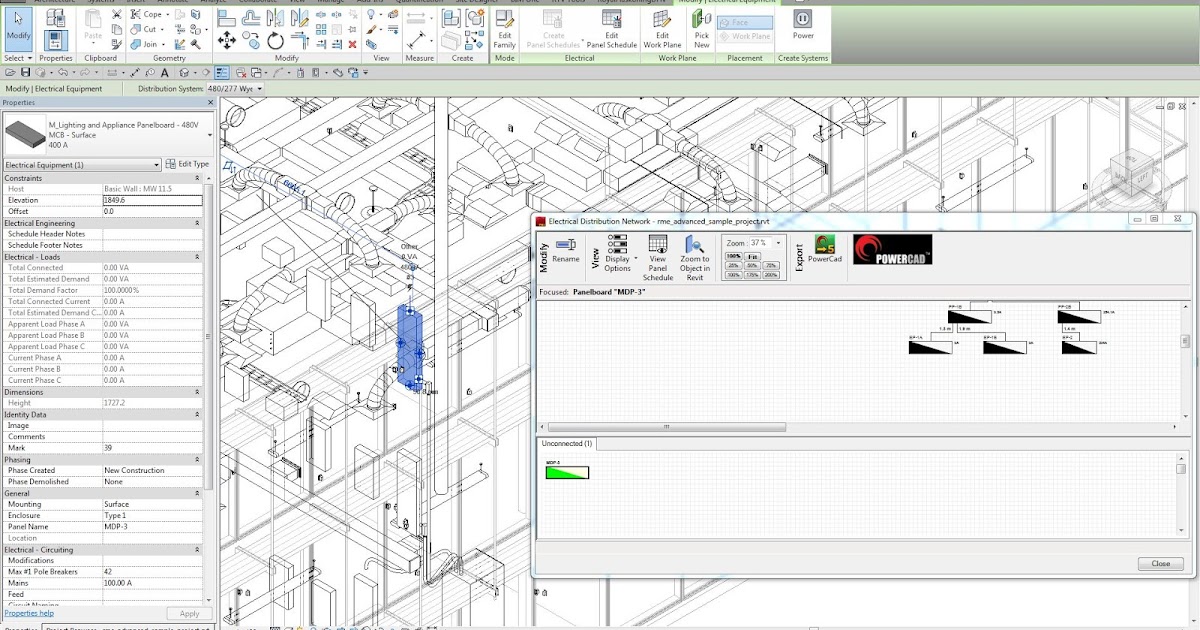 Add-in hay cho hệ điện: PowerCad PNL - Tự học Revit MEP