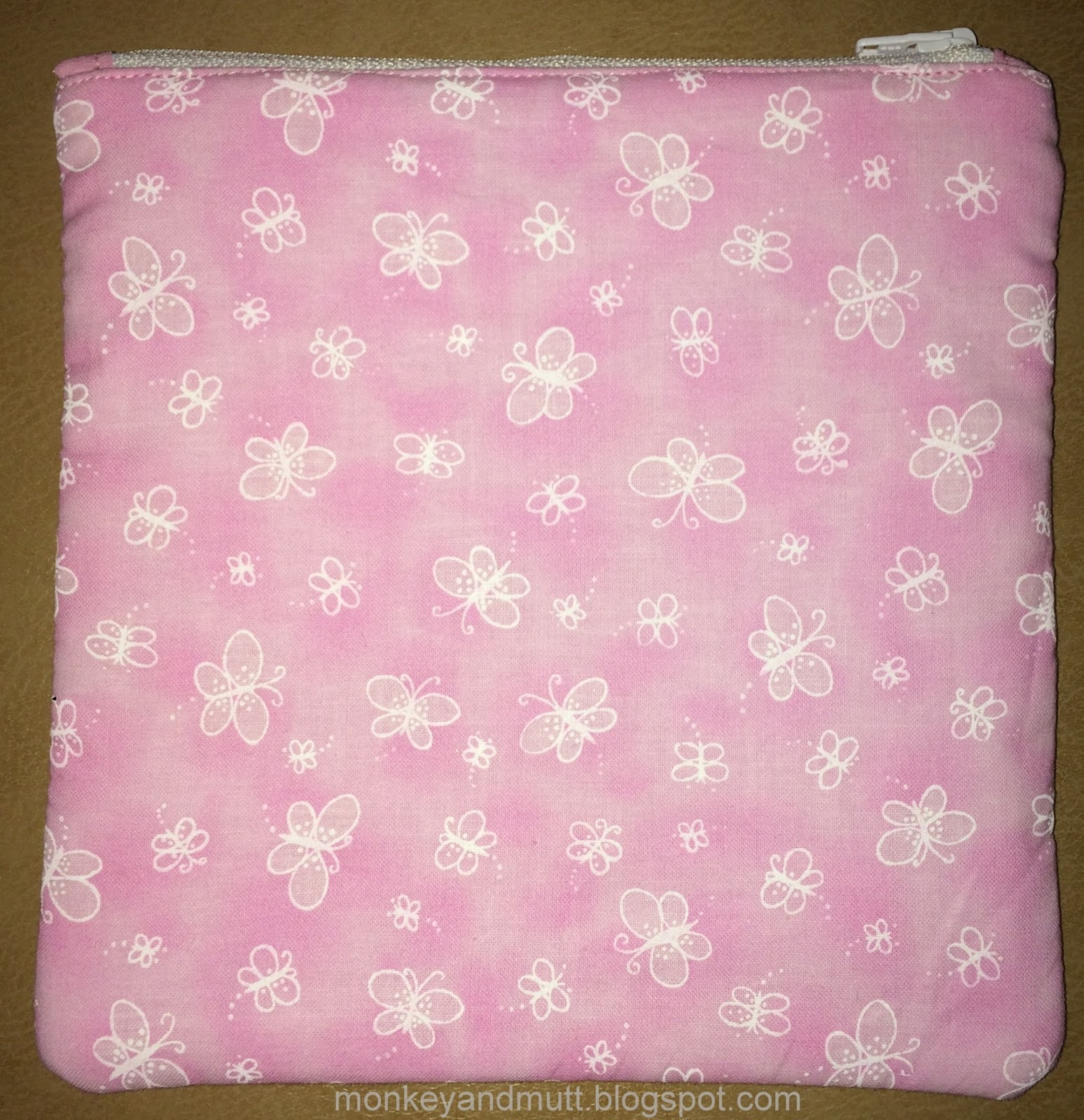 Hand Stitched Treasure: Pink Zipper Pouch