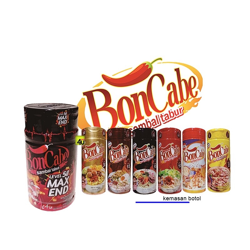 BonCabe sambal tabur level 50 (MAX END). Memang terlajak pedas!