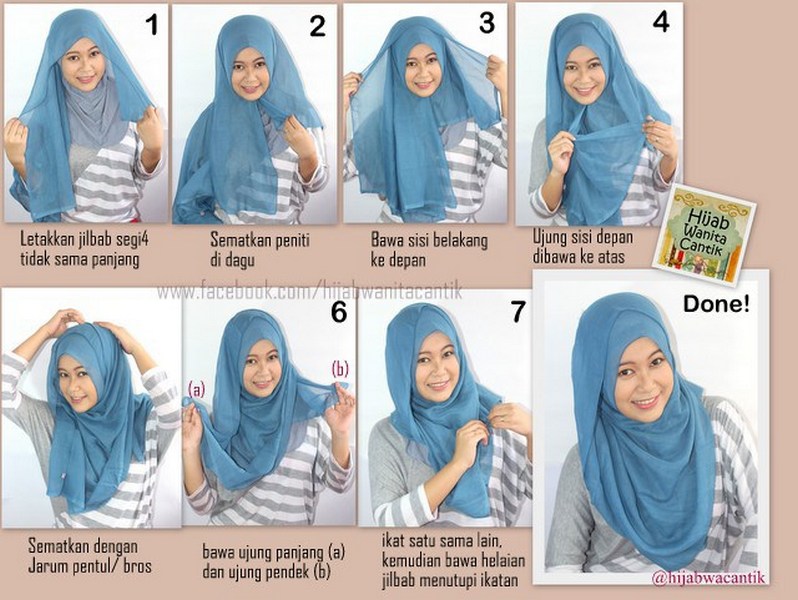 NEW TUTORIAL MEMAKAI JILBAB SEGITIGA PARIS - hijab tutorial